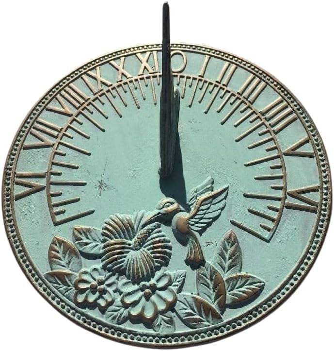 Brass Decorative Sundial 10" Inch with Verdigris Highlights – Vintage ...