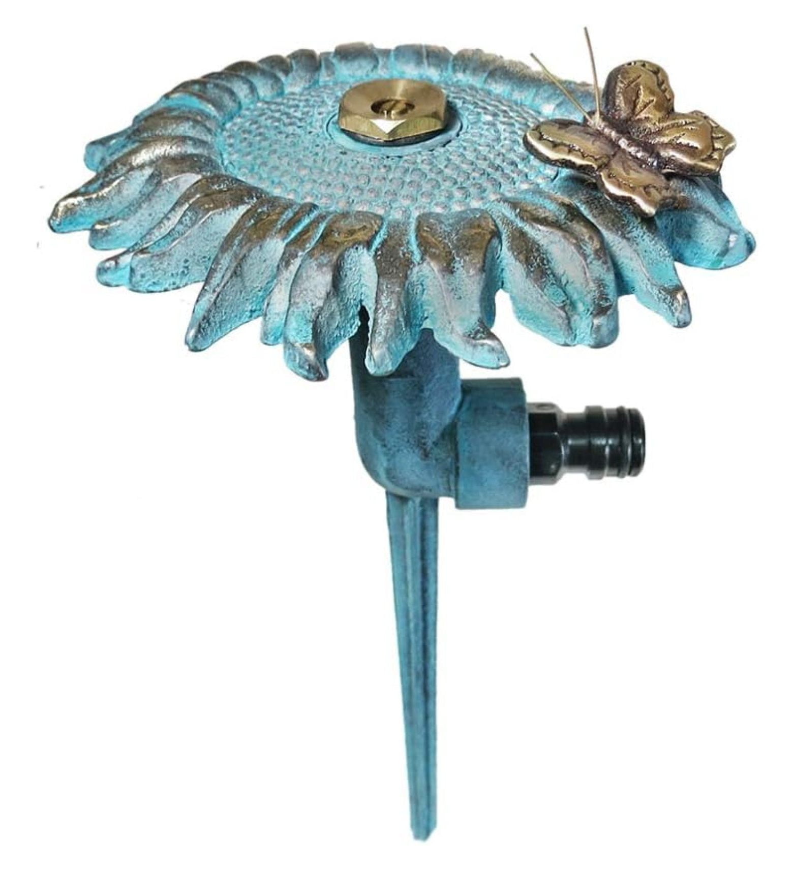 Brass Decorative Sunflower Lawn & Garden Sprinkler - with a Little ...