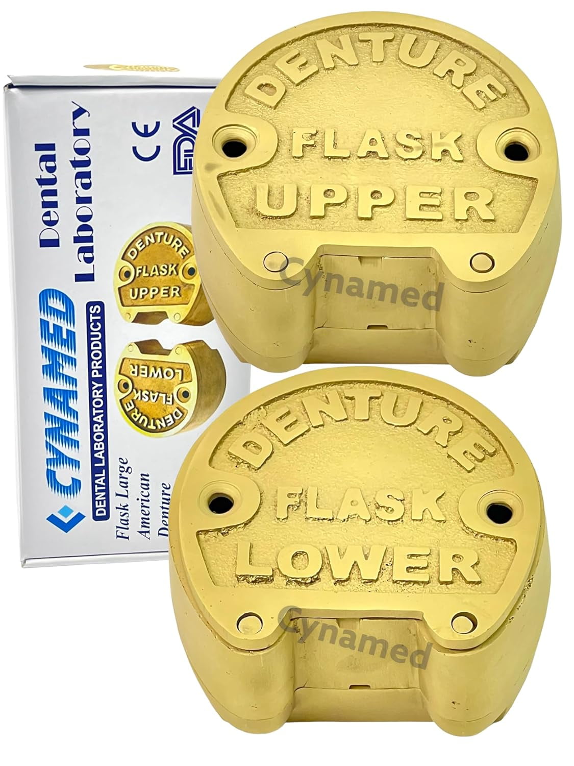Brass Dental Denture Upper & Lower Flask Lab Dental Cynamed - Walmart.com