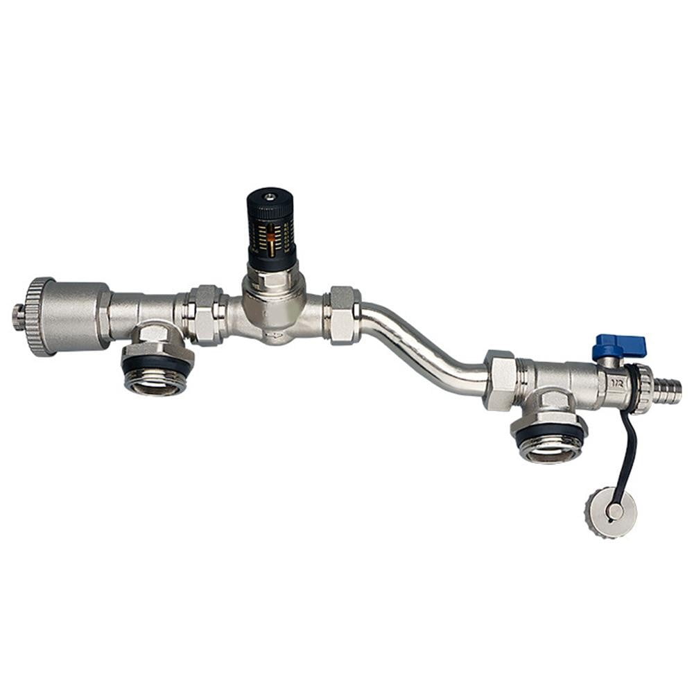 Brass Differential Pressure Bypass Valve Pipe Connetor for floorheating ...
