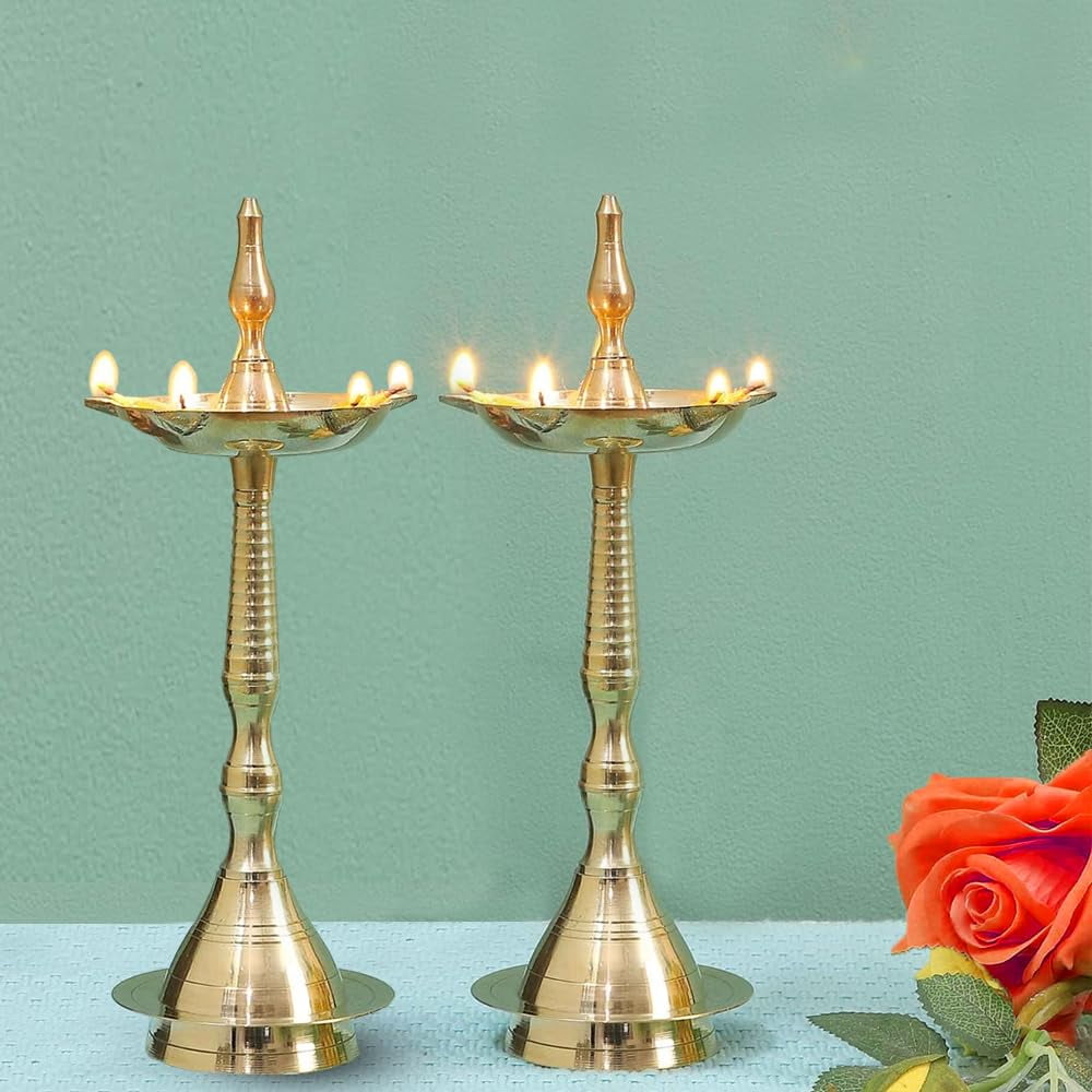 Brass Diya for Pooja Kerala Diya Diyas Diya Lamp for Puja Diwali Diyas ...