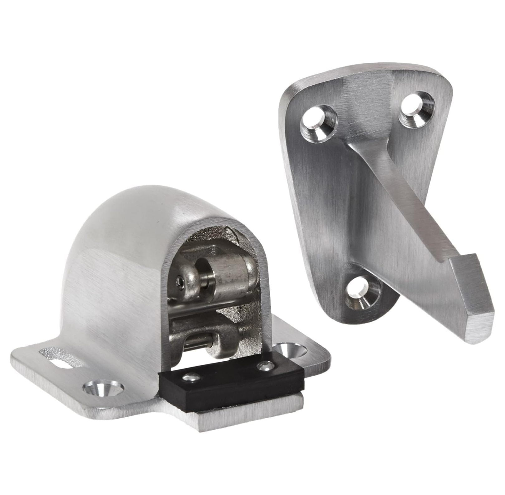 Brass Door Holder Wall Mount - Automatic Door Stop with Fasteners, 3-3/ ...
