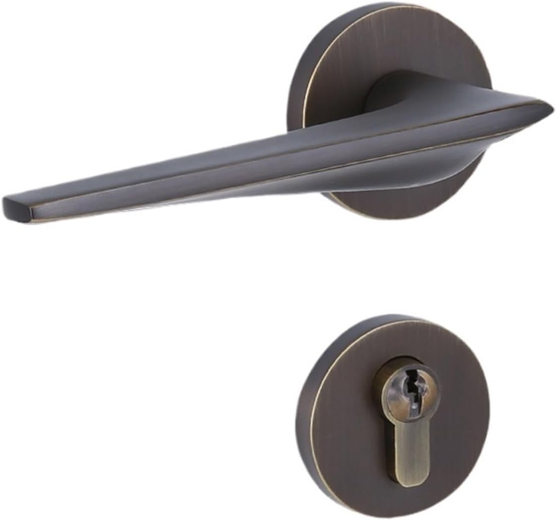 Brass Door Lock Indoor French Light Luxury Golden Door Handle Home ...