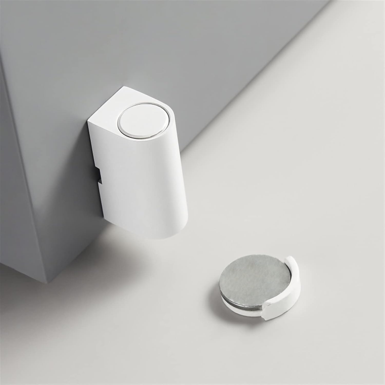 Brass Door Stops White Black Punch Free Heavy Duty Door Holder Magnetic ...