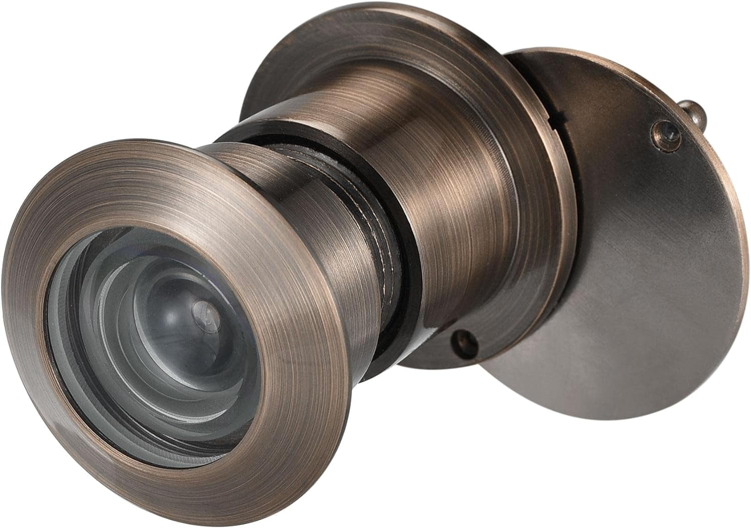 Brass Door Viewer Peephole 220-degree with Rotating Cover for 1-3/5 to ...
