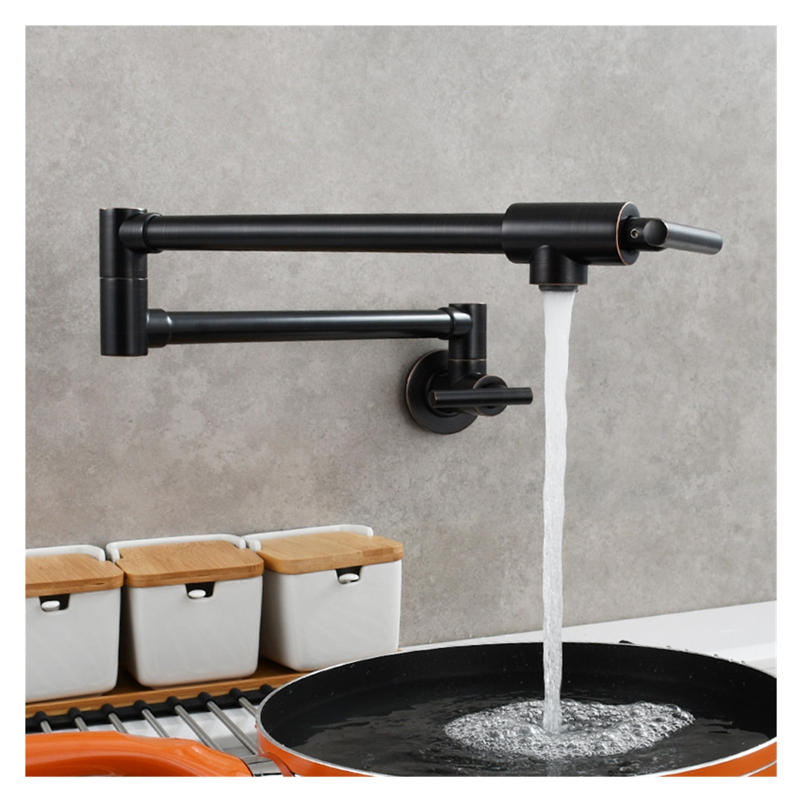 Brass Double Switch Folding Faucet Advanced Rotating Kitchen Faucet ...