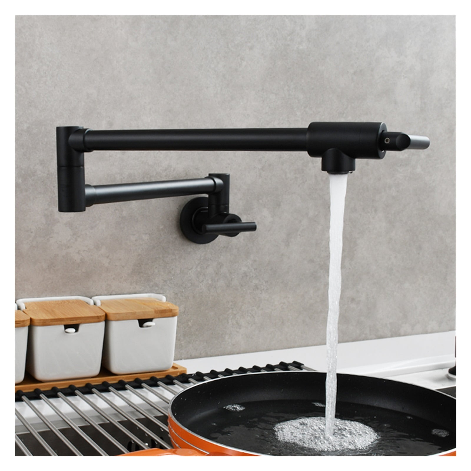 Brass Double Switch Folding Faucet Advanced Rotating Kitchen Faucet ...