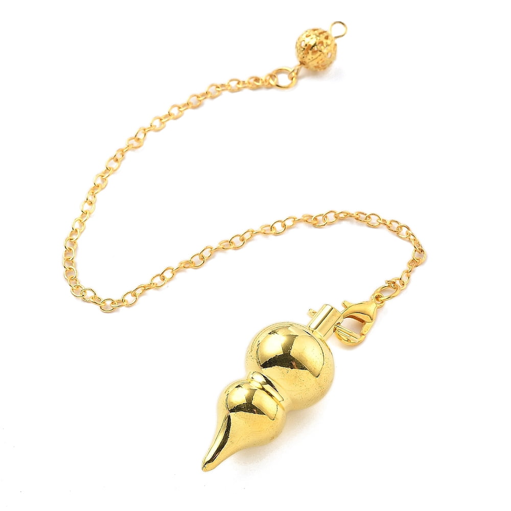 Brass Dowsing Pendulum Big Pointed Gourd Pendants with Lobster Claw ...