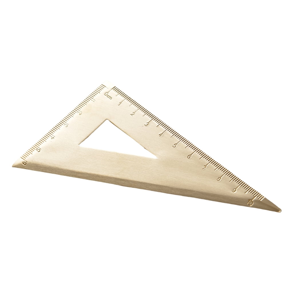 Brass Drawing Protractor Vintage Triangular Ruler Geometry Scale Ruler ...