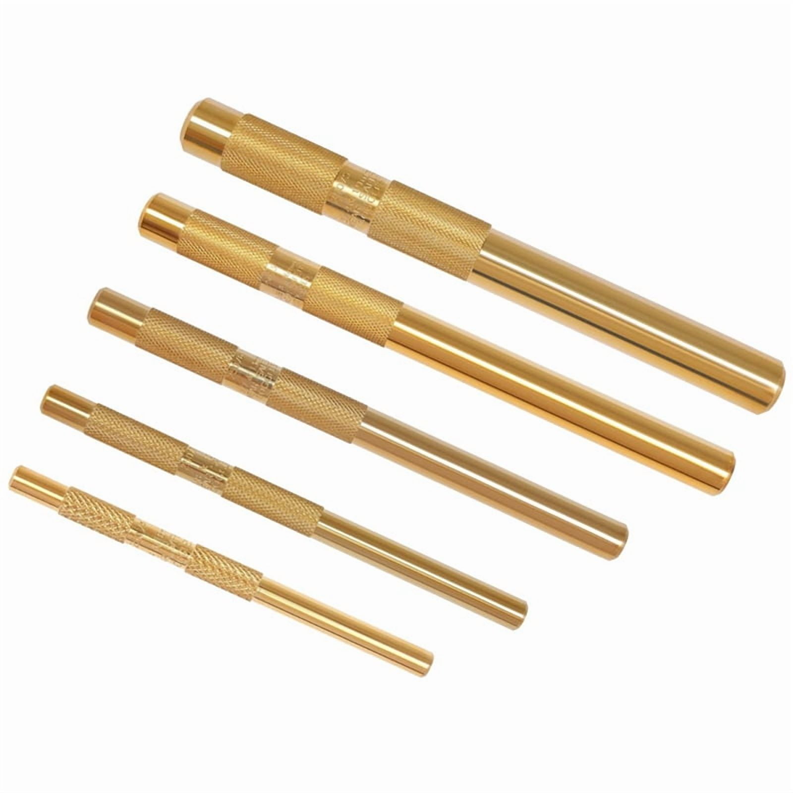 Brass Drift Punch Set, 25075 25076 25077 Brass Punches 5 Piece with 1/4 ...