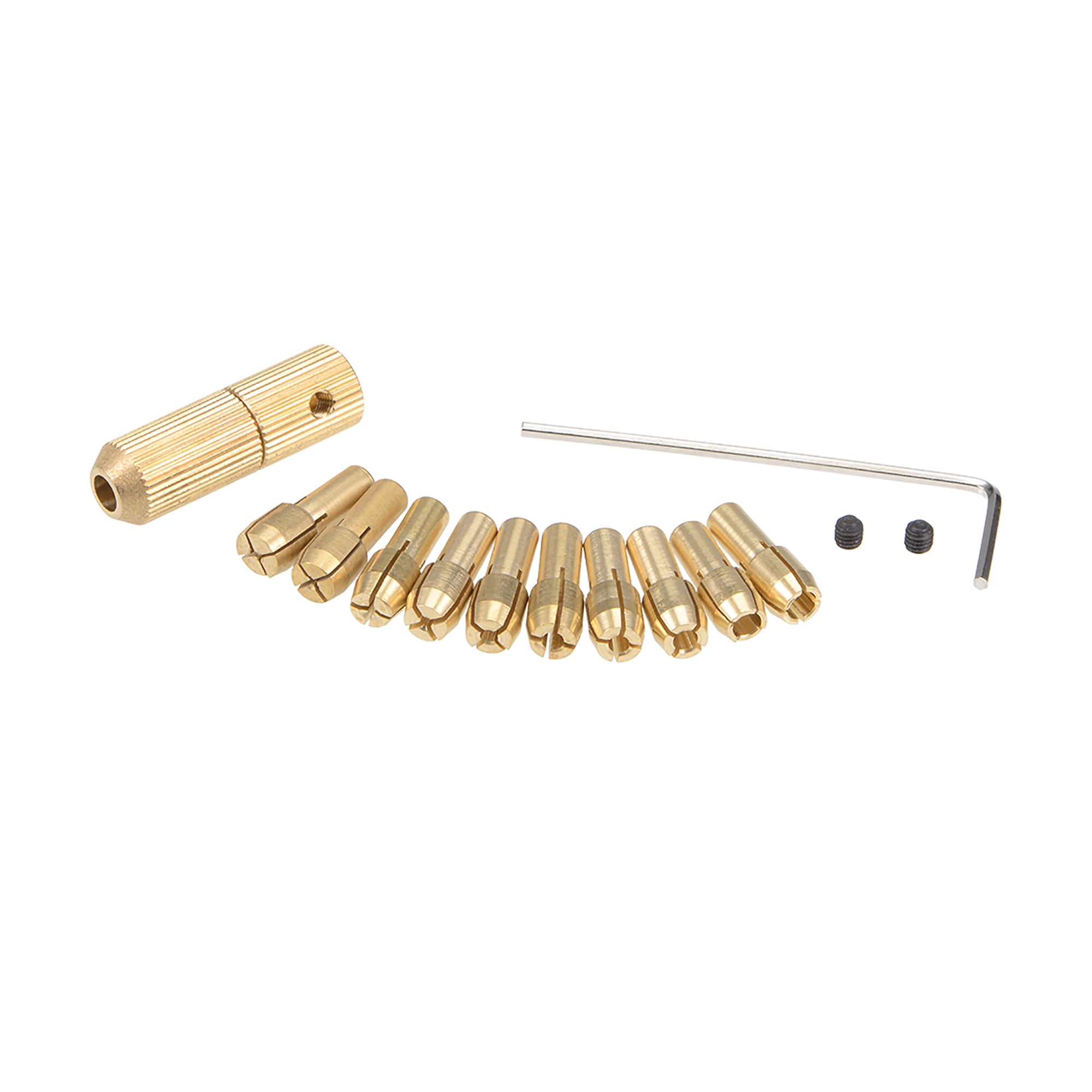 Brass Drill Chuck Collet Set, 3.2mm-0.5mm for Rotary Tools - Walmart.com