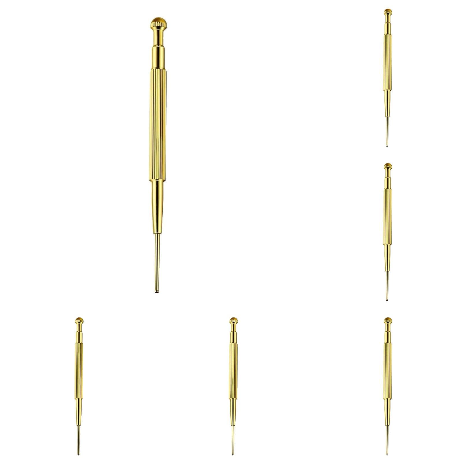 Brass Elastic Ear Body Point Probe Stick Double Headed Retractable ...