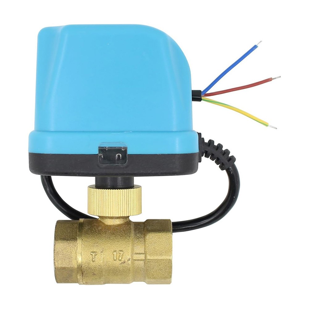 Brass Electric Ball Valve Three-Wire Two-Control Bidirectional Motor 220V 2-Way--Dn25 - Walmart.com