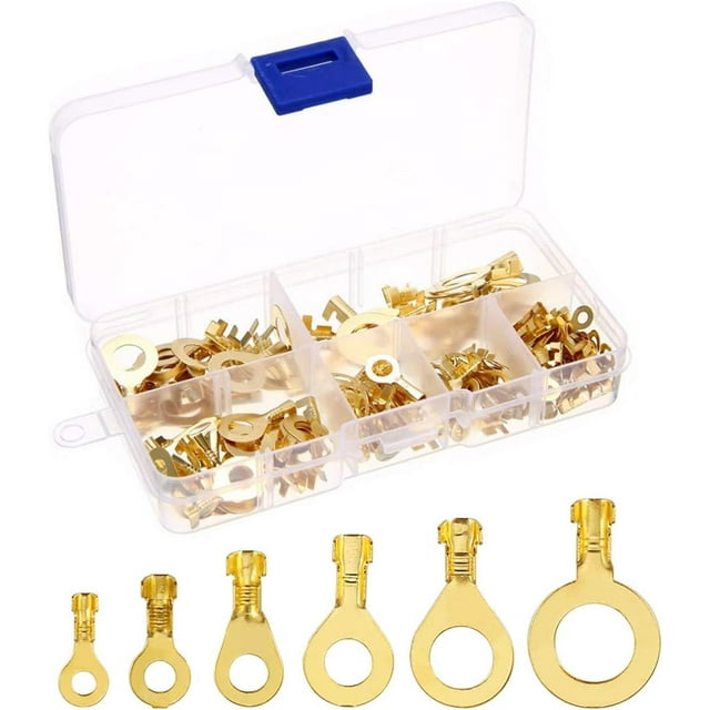 Brass Electrical Crimp Cable Lugs Ring Terminals Copper Electrical Lugs ...