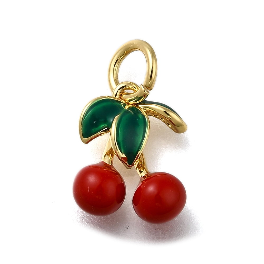 Brass Enamel Charms with Jump Rings Long-Lasting Plated Rack Plating ...