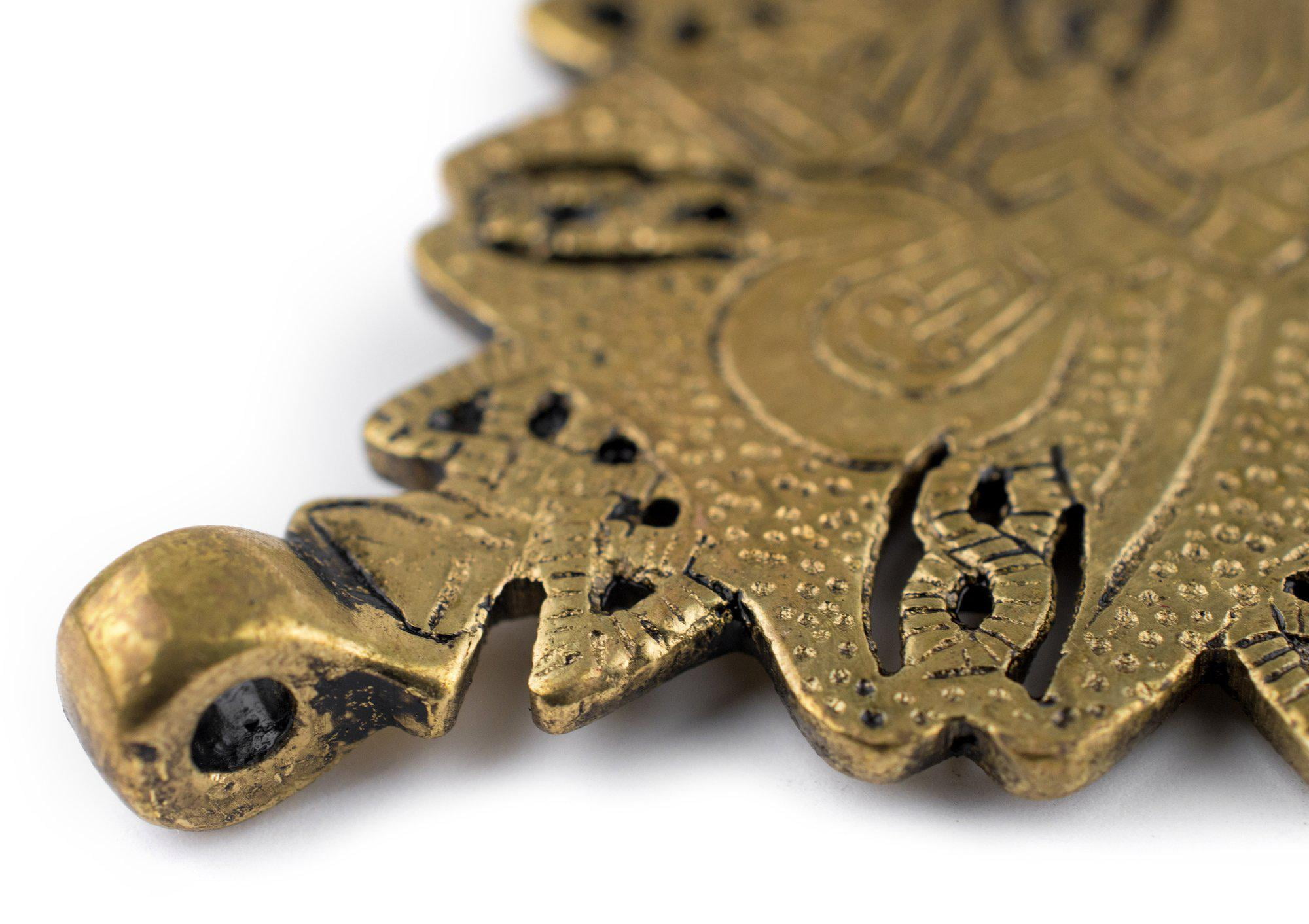 Brass Ethiopian Coptic Cross Pendant, African Abyssinian Design ...