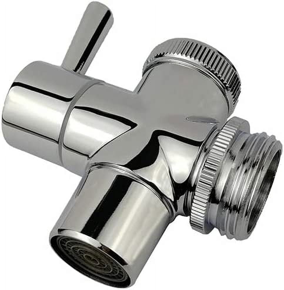 All Brass Faucet Diverter Valve with Aerator, Sink to Garden Hose ...