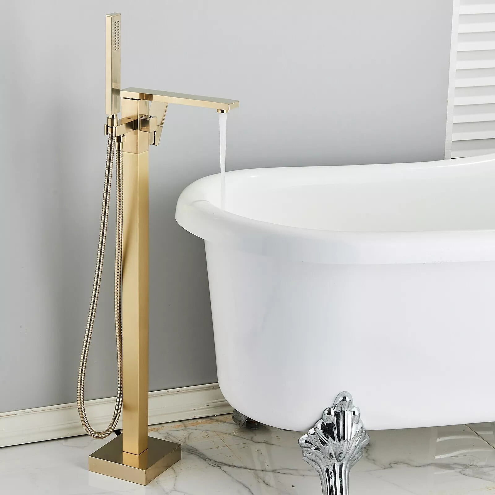 Brass Faucet High Flow Shower Faucet With Hand Shower Rust-Proof ...