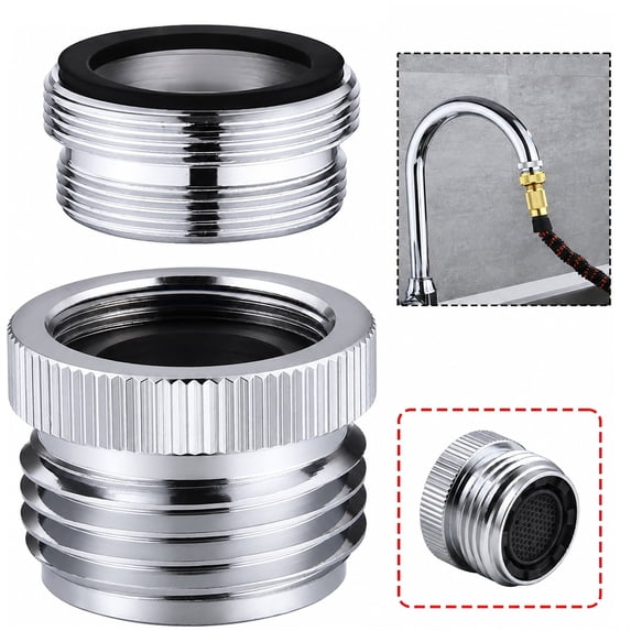 Brass Faucet to Garden Hose Adapter with Aerator,Sink Faucet Adapter to ...