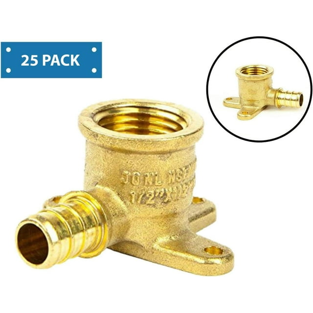 Brass Female Threaded Drop Ear Elbow,1/2 h PEX Barb X 1/2 h Female Pipe ...