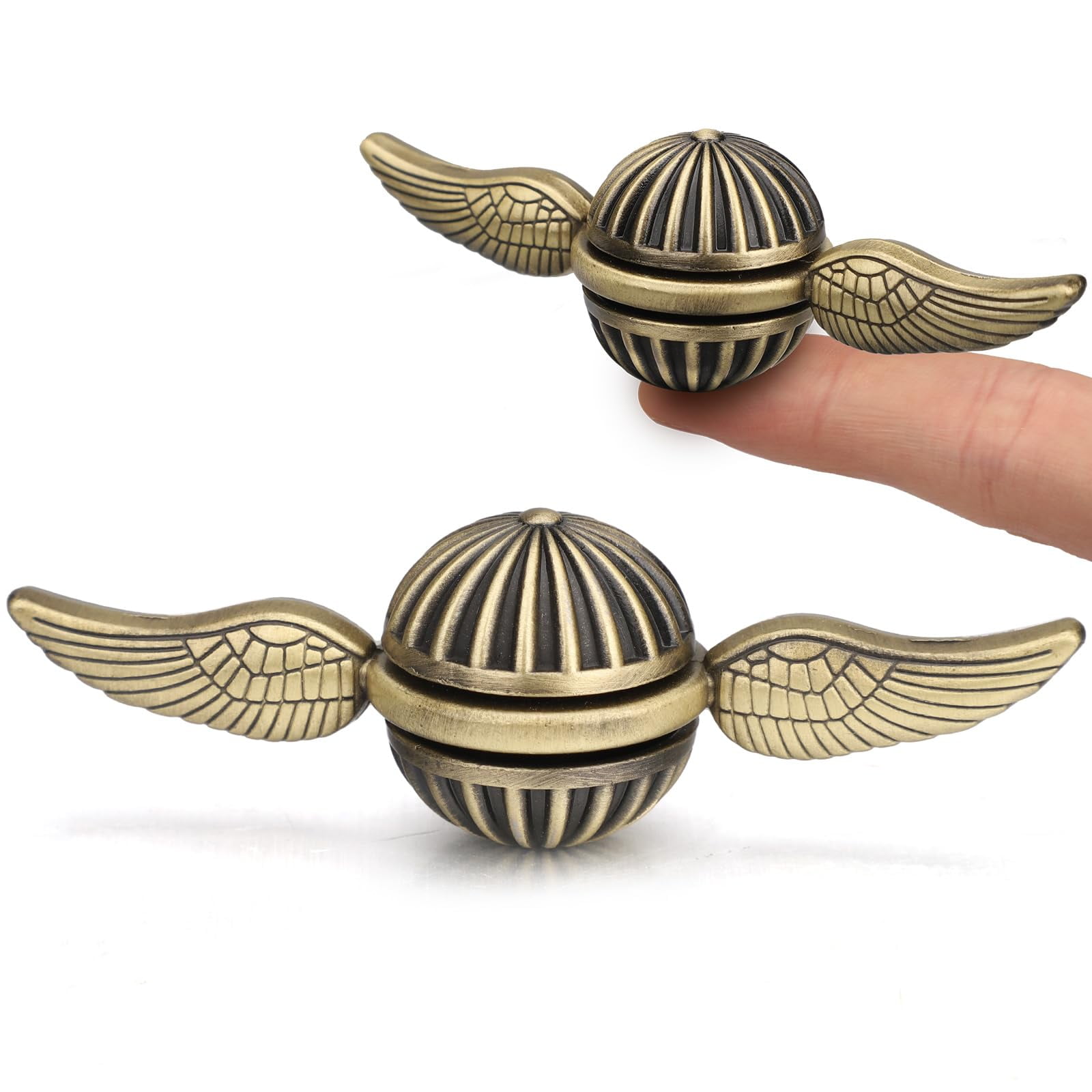Brass Fidget Spinner Orb Anxiety Toy, Stress Relief Spin Fidgets Hand ...