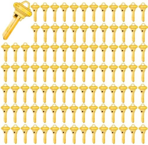 Brass Finish Uncut Key Blanks, SC4 (6SH1) Blank Keys, SC4 Key Blanks 6 ...