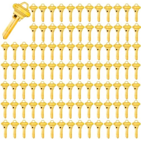 Brass Finish Uncut Key Blanks, SC4 (6SH1) Blank Keys, SC4 Key Blanks 6 ...