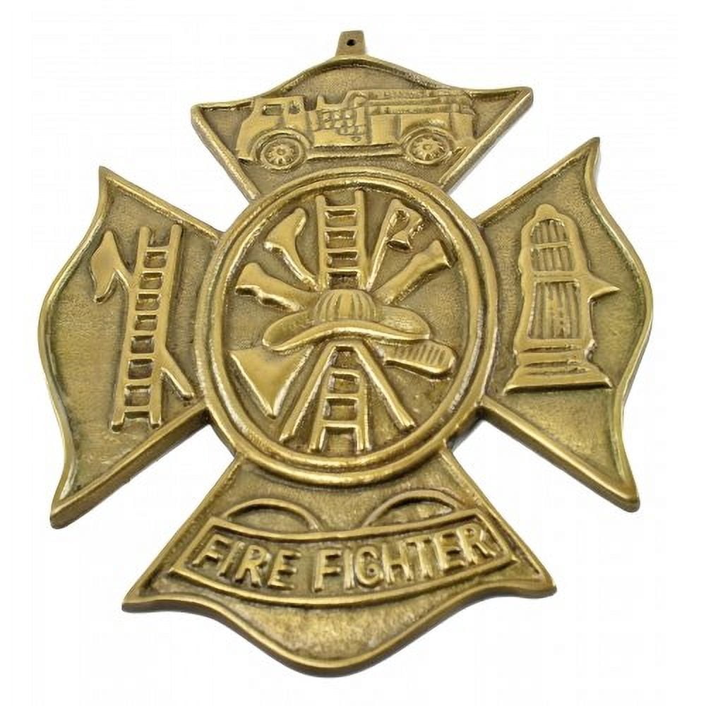 Brass Fire Office Sign Garden Decor New Hanging Wall Plaque - Walmart.com