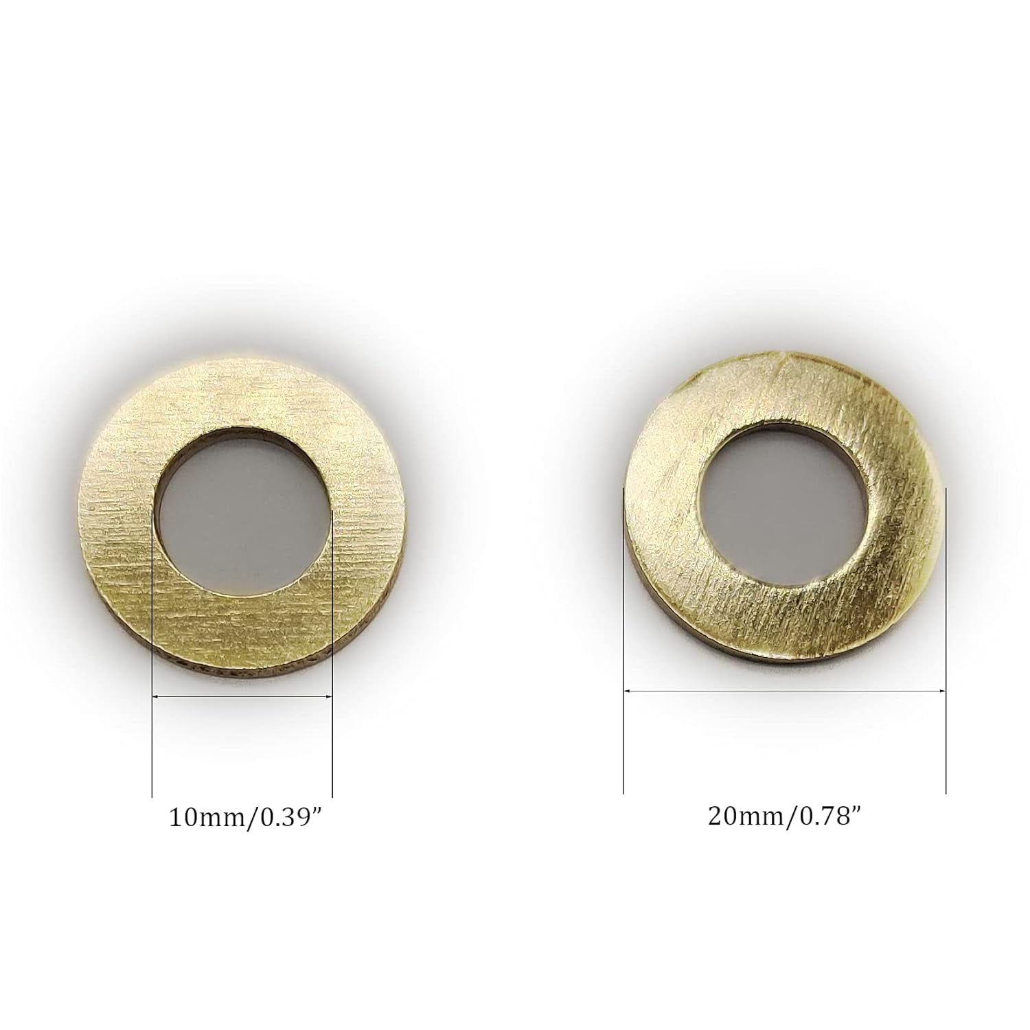 Brass Flat Washer, M10 Metric Bronze Washer for Screws Bolts, DIN 934 ...