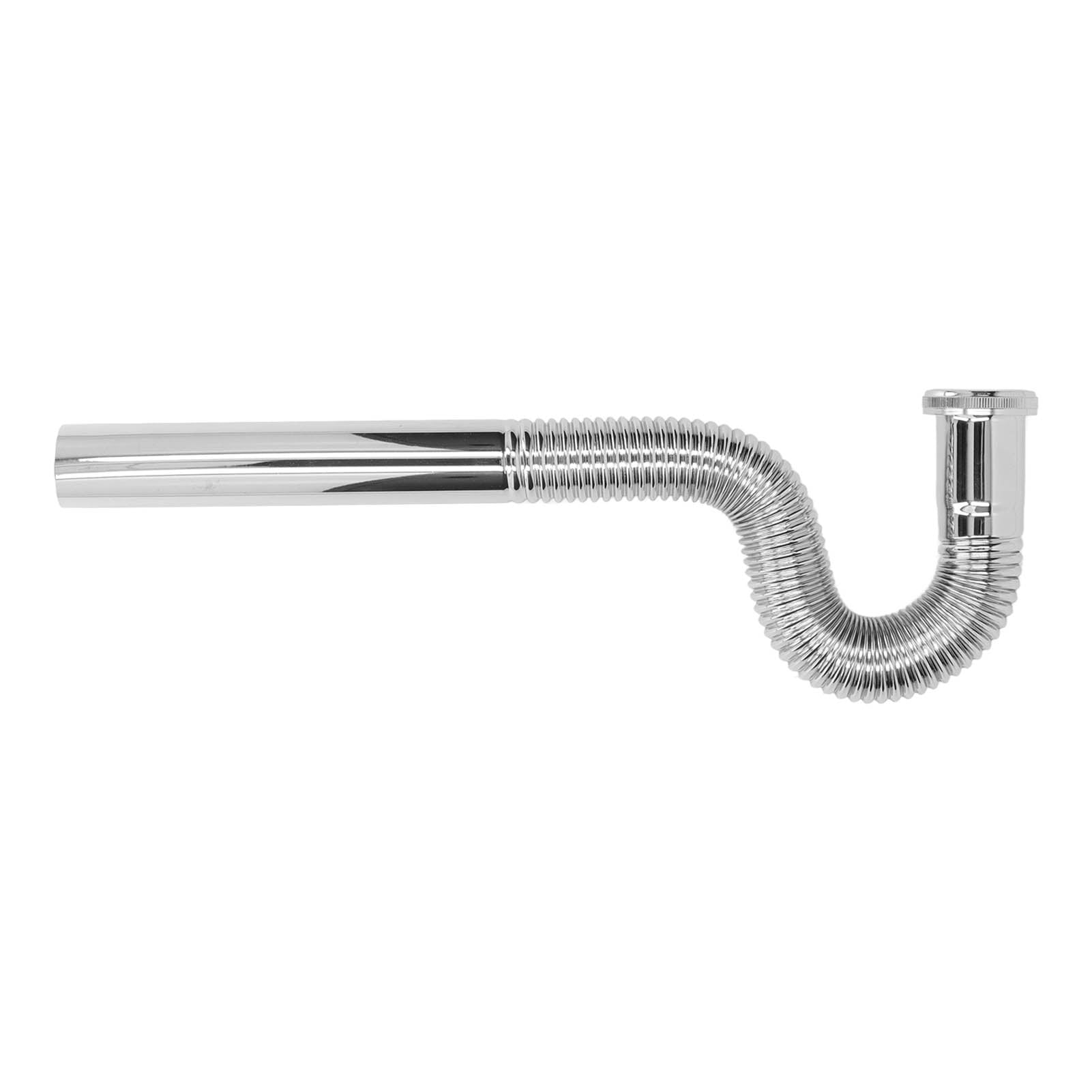 Brass Flexible P Trap Pipe Corrugated Decorative No Odor Bendable Sink ...