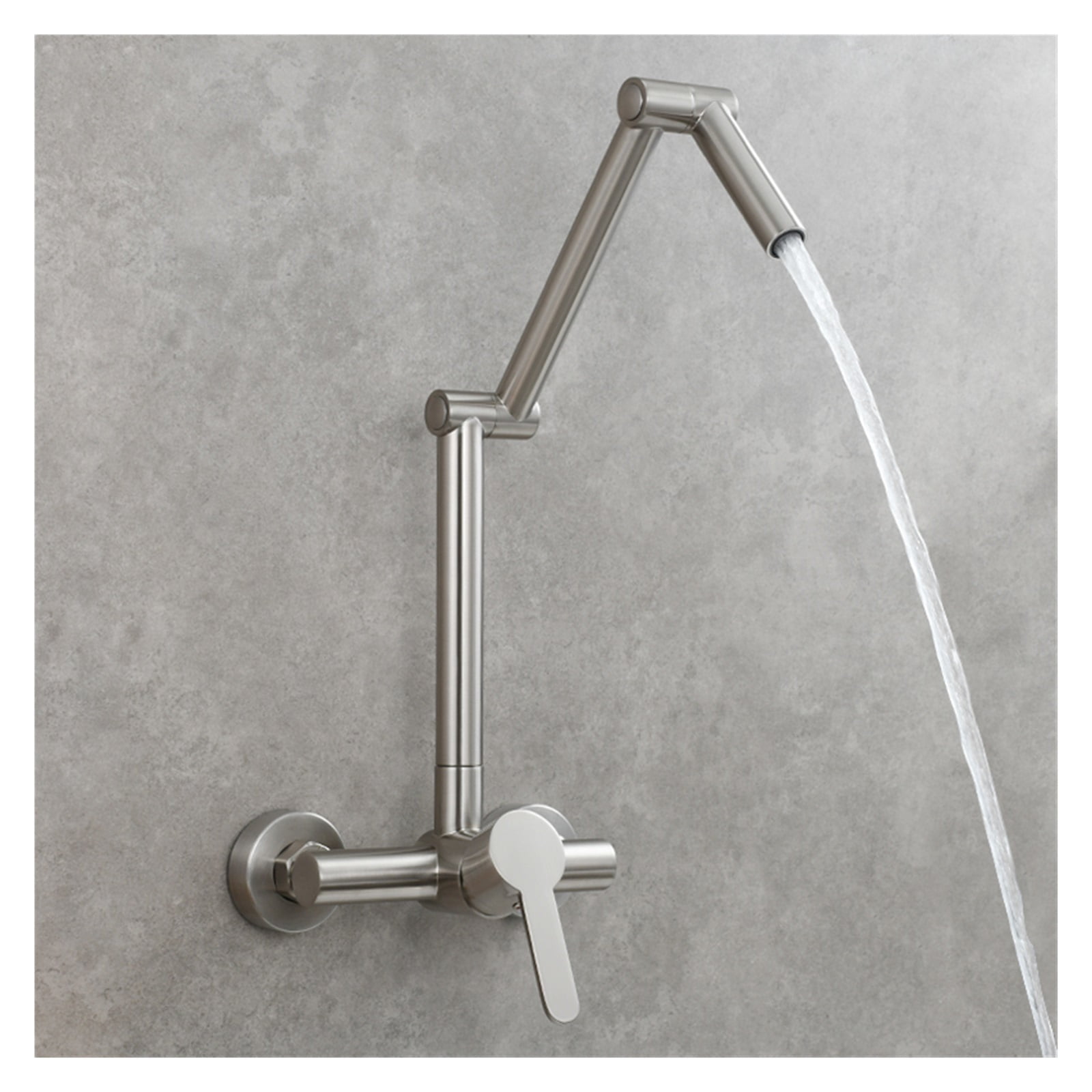 Brass Folding Faucet Wall Mounted Pot Filler Faucet With Three Section ...