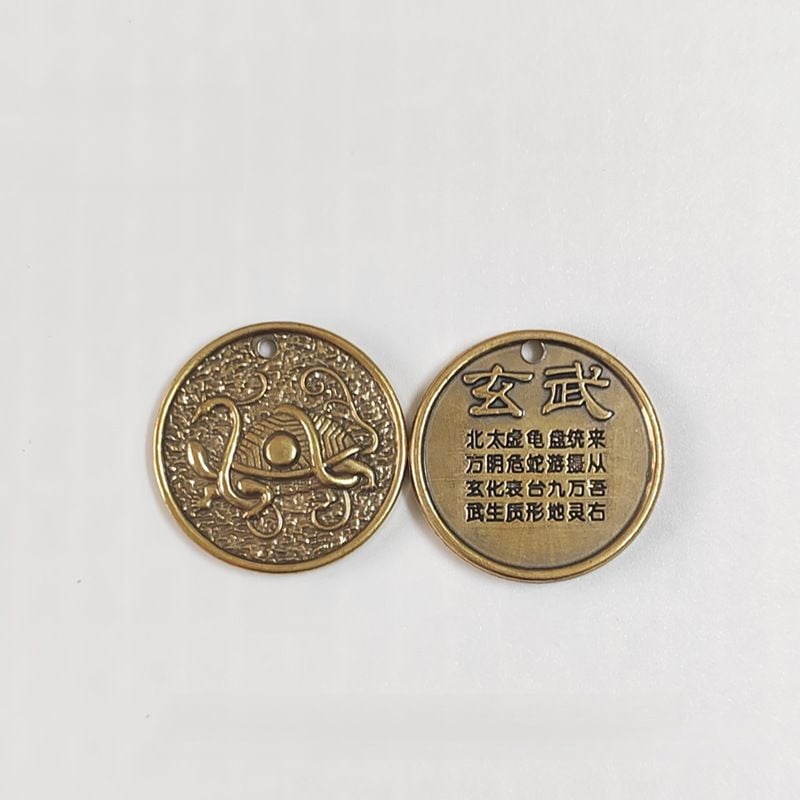 Brass Four Divine Beasts Pendant Blue Dragon White Tiger Round Hanging ...