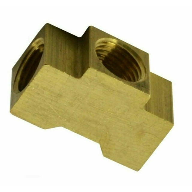 Brass Fuel Line Tee 5/8"-18 Female Inverted Flare All Sides for 3/8 ...