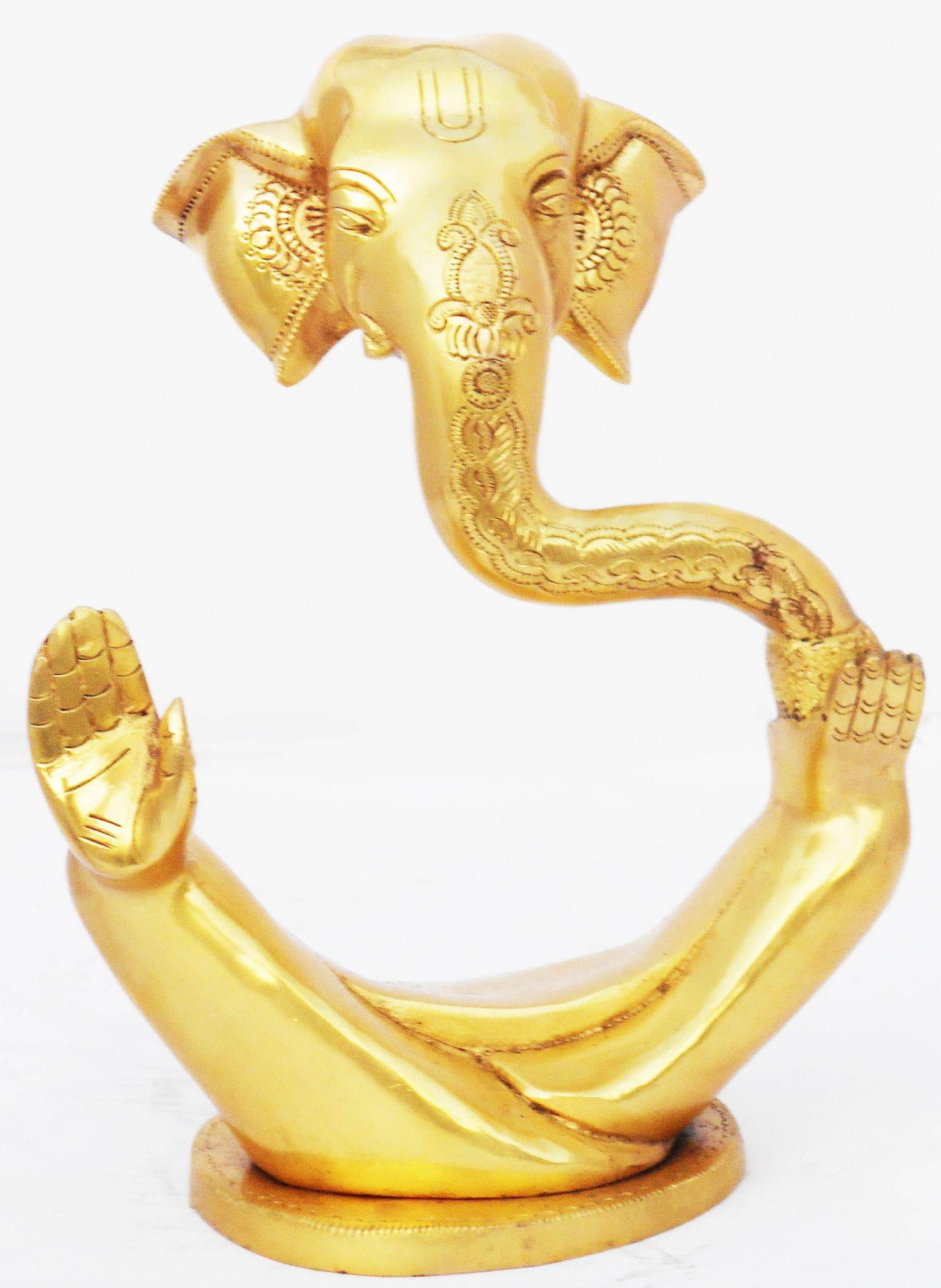 Brass Ganesh Ji Invisible Statue 3.66kg, Shree Ganapati Morti, Brass ...