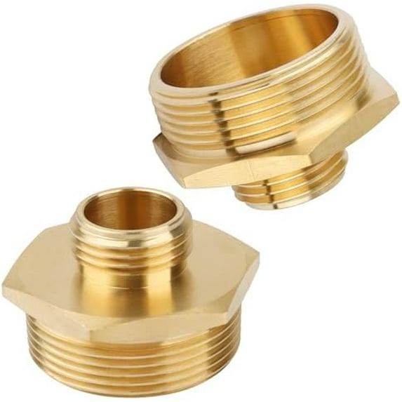 Brass Garden Hose Adapter 3/4" GHT Male to 1-1/2" NPT Male Thread ...