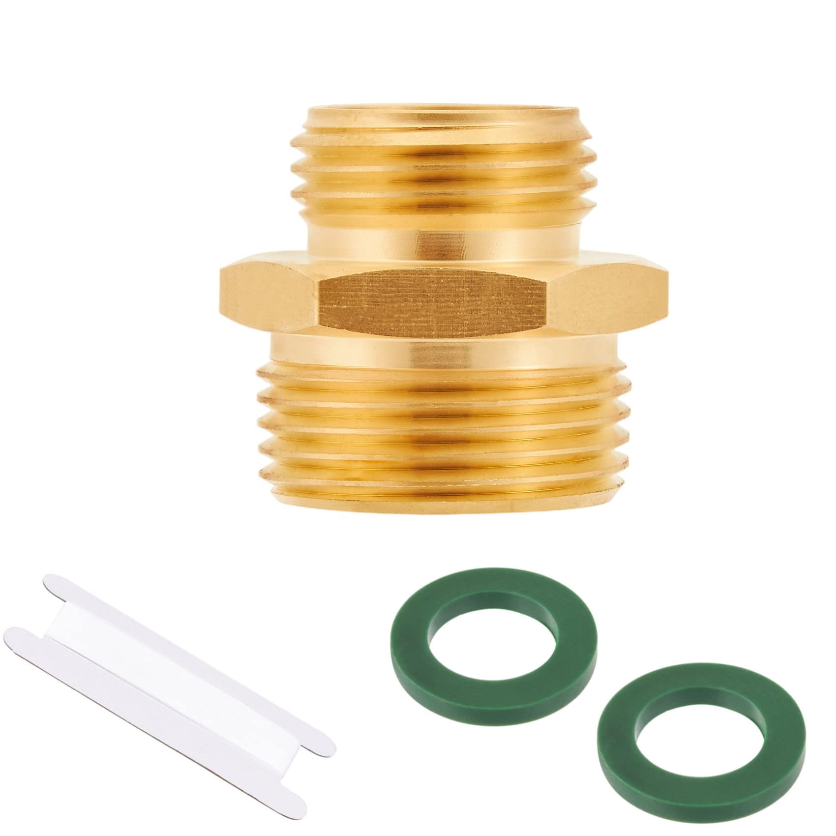 Brass Garden Hose Adapter, 3/4” GHT Male x 1” NPT Male Connector,GHT to ...