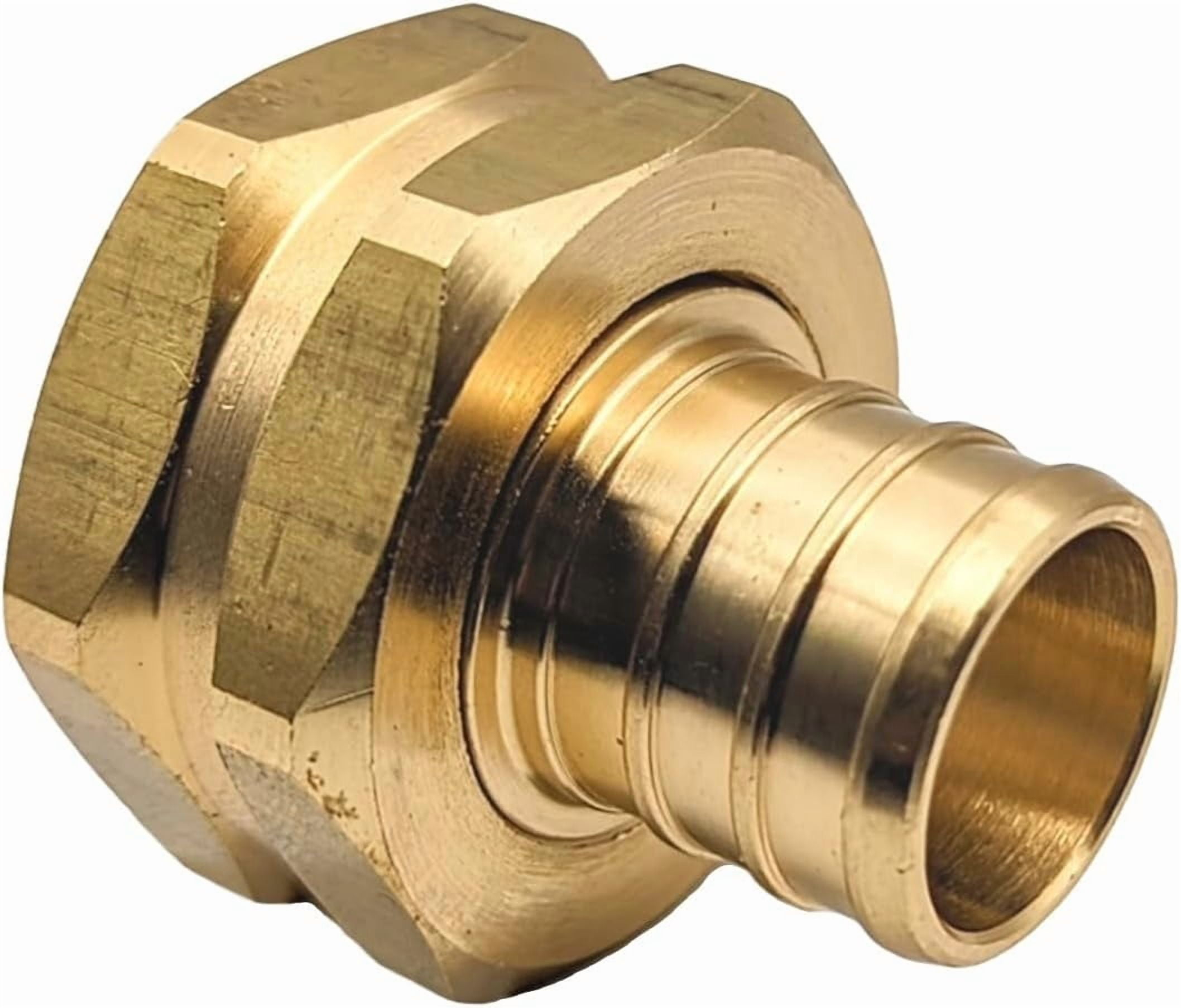 Brass Garden Hose Adapter Swivel Fitting, 3/4\u201d PEX Barb and 3/4 ...