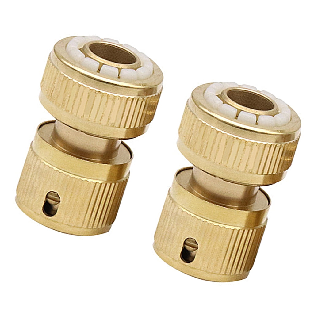 Brass Garden Hose Quick Couplers Fittings Weatherproof High Pressure ...