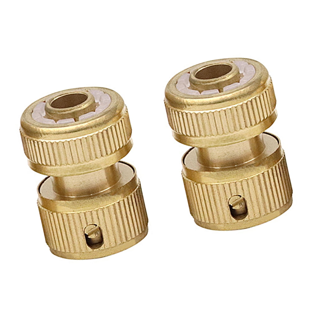 Brass Garden Hose Quick Couplers Fittings Weatherproof High Pressure ...