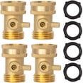 Brass Garden Hose Shut Off Valve, 4 Pack Heavy Duty 3/4 Inch Solid ...