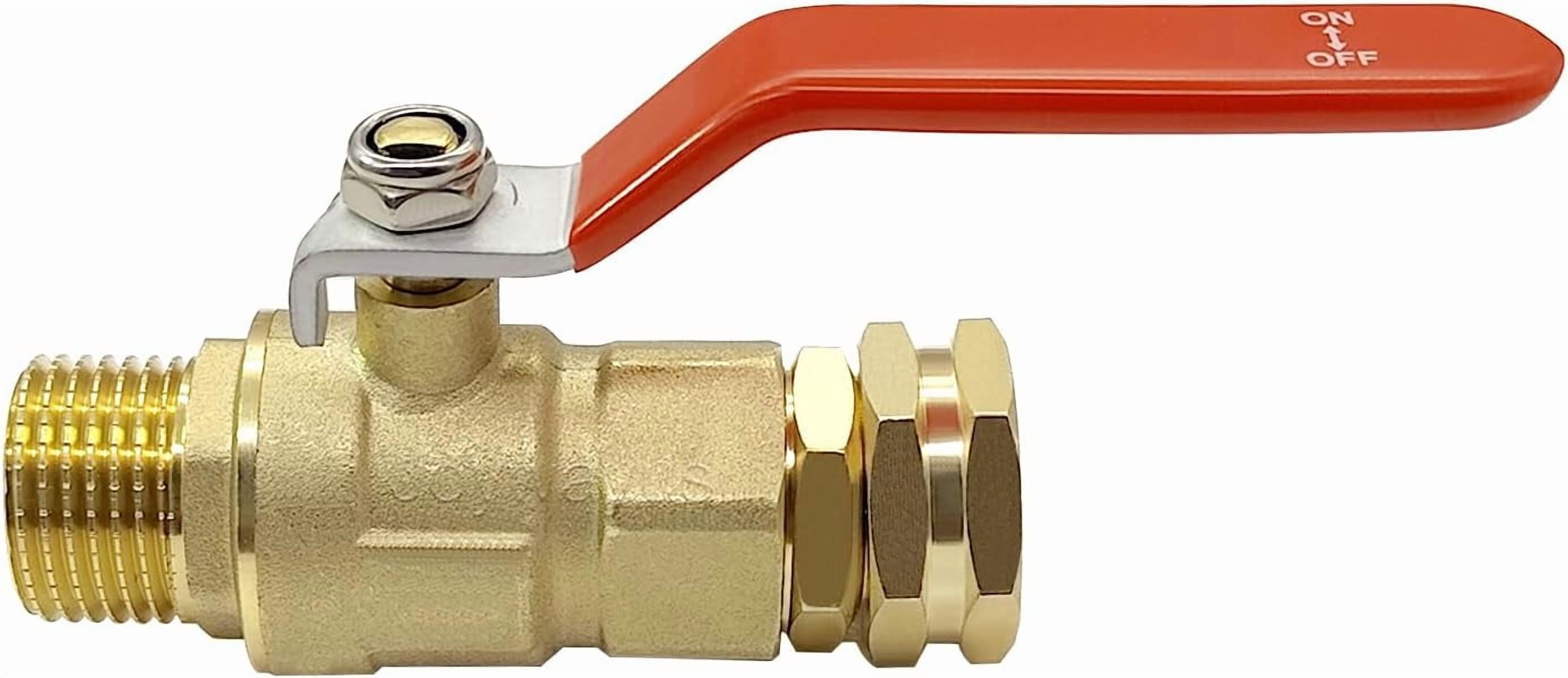 PLUMYHG-Brass Garden Hose Shut Off Valve Full Flow, 3/4"GHT Heavy Duty ...