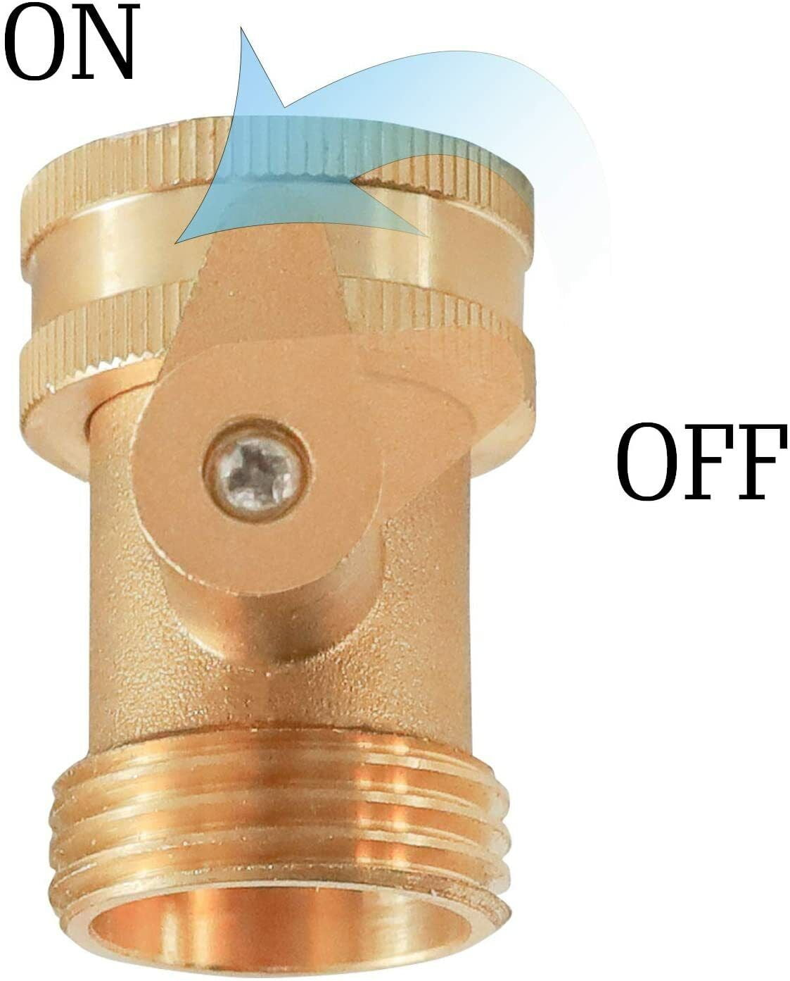 Brass Garden Hose Shut Off Valve Water Pipe Faucet Connector Handy(2 ...