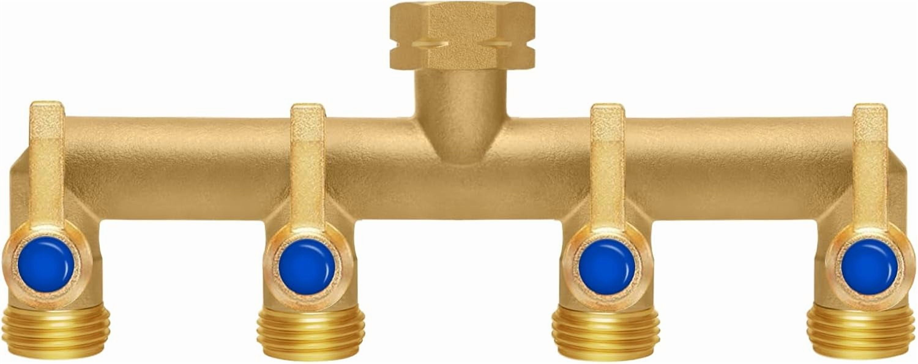 Brass Garden Hose Splitter, 4 Way Hose Splitter, Outdoor Hose Splitter ...