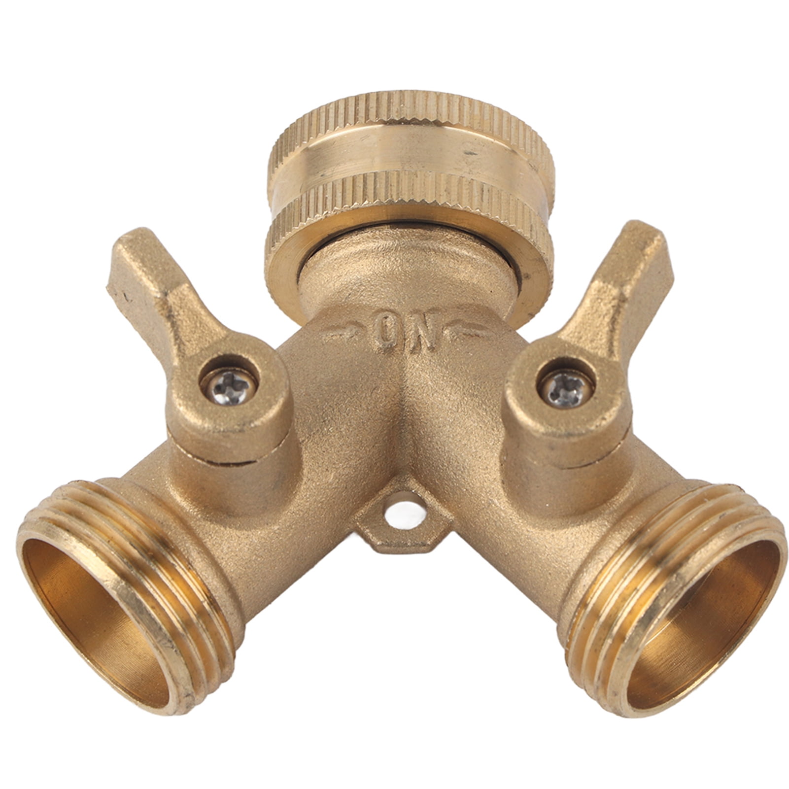 Brass Garden Tap Splitter,2 Way Double Hose Connector Water Individual ...