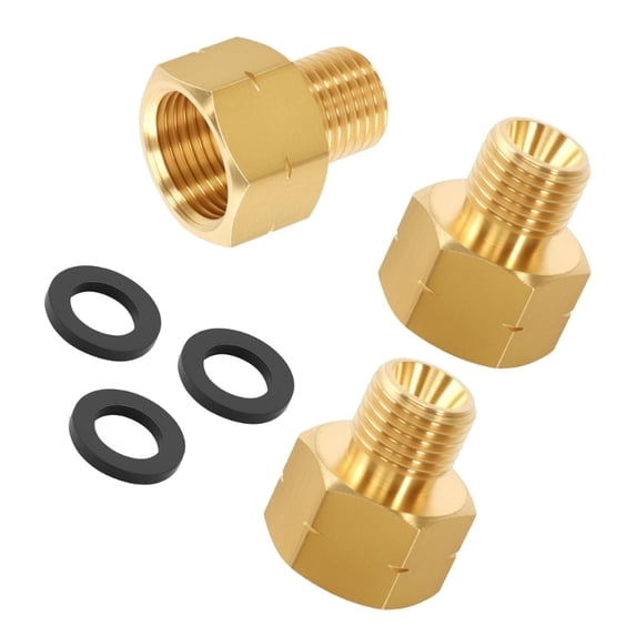 Brass Gas Fittings 3/8" Internal to 1/4" External Thread Picnics Stove ...