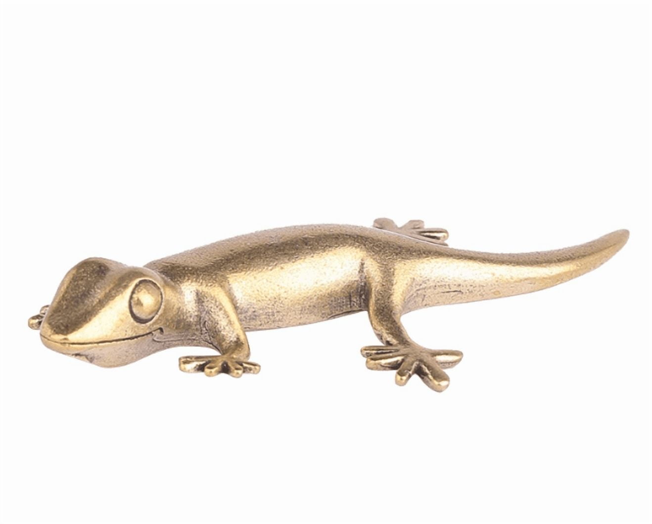 Brass Gecko Desk Ornament - Unique Table Decoration for Home and ...
