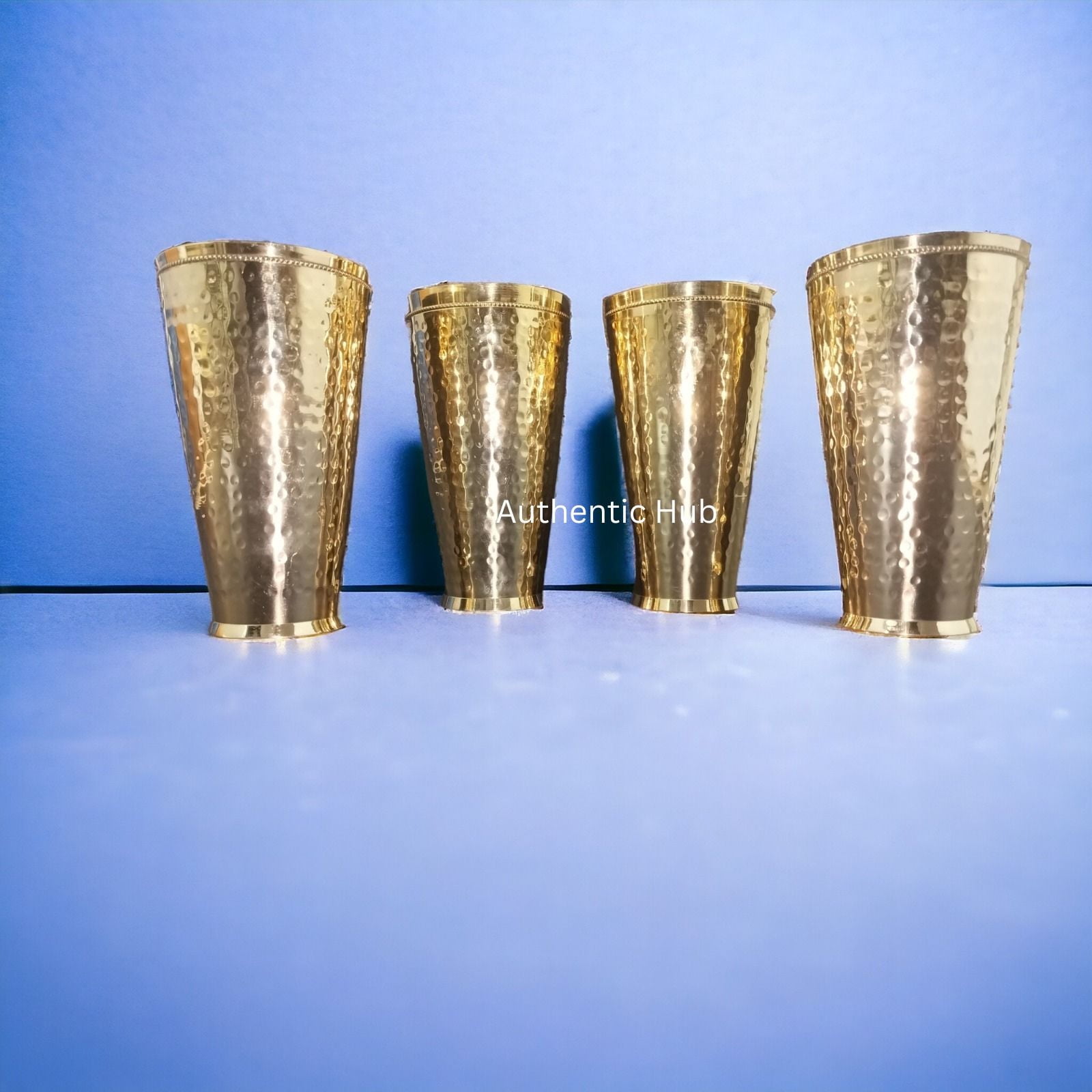 Brass Glass, Large Tumbler, Milk Glass, 700ml Lassi Tumblers Set of 4 ...