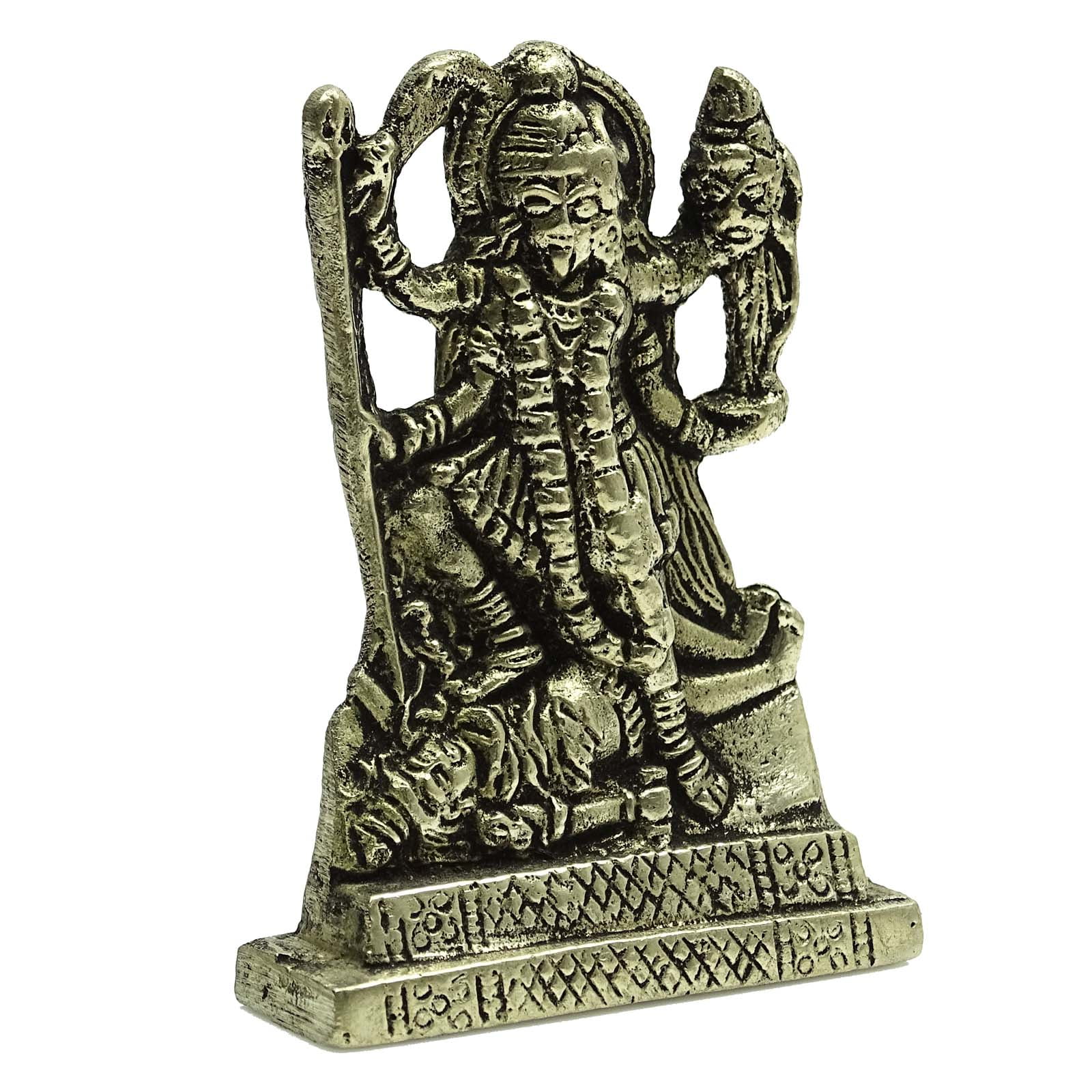 Brass Goddess Kali Statue Car Dashboard Metal D?cor Metallic Gold ...