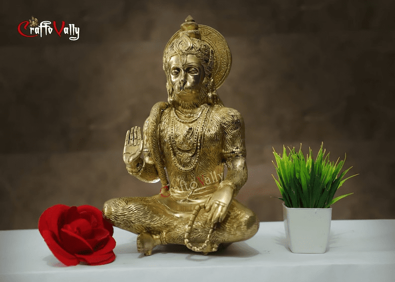 Brass Goddess Radha, 28 CM Radha Rani Statue, Dual Tone Radha Idol ...