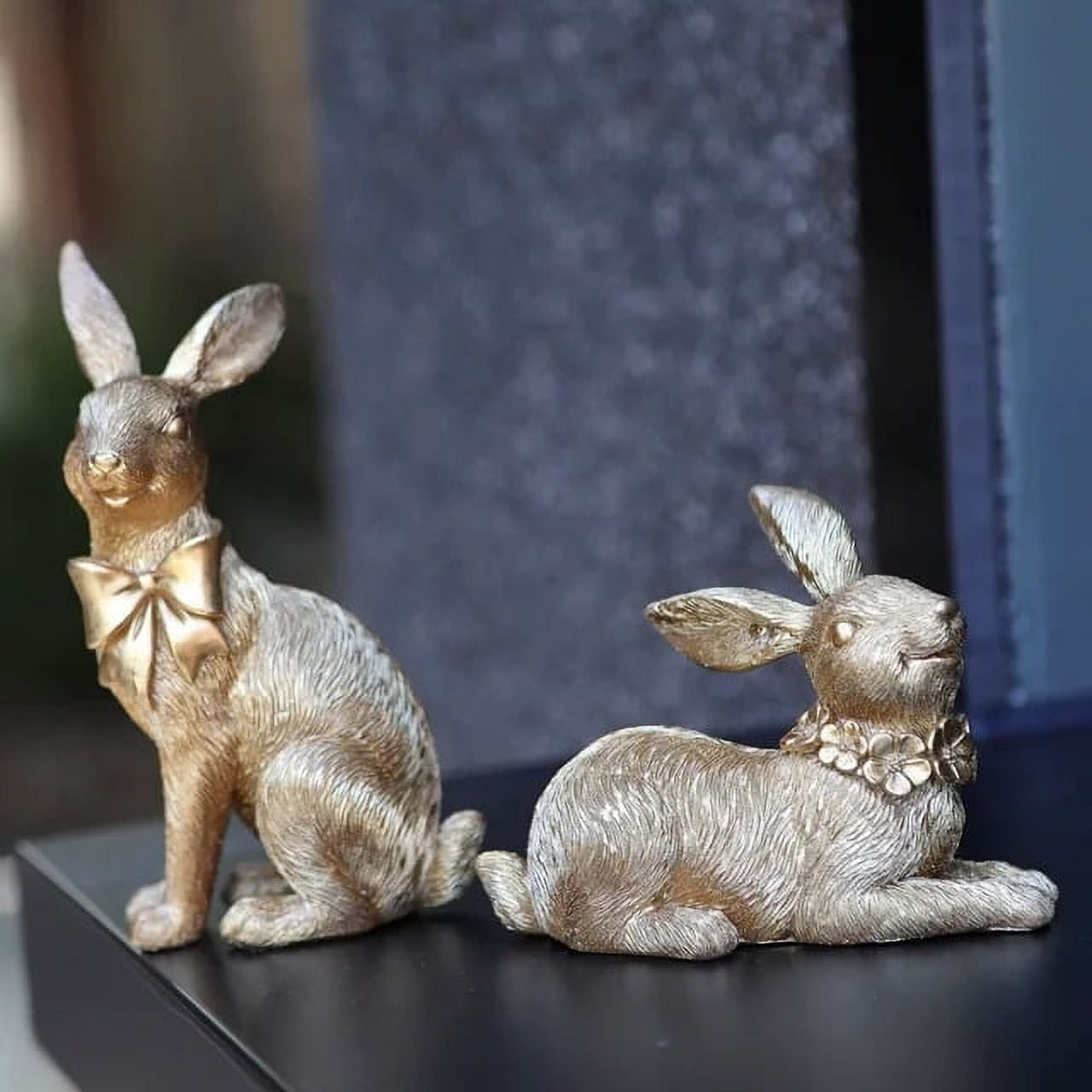 Brass Gold Bunny Figurine Easter Decor, Easter Spring Decoration Gold ...